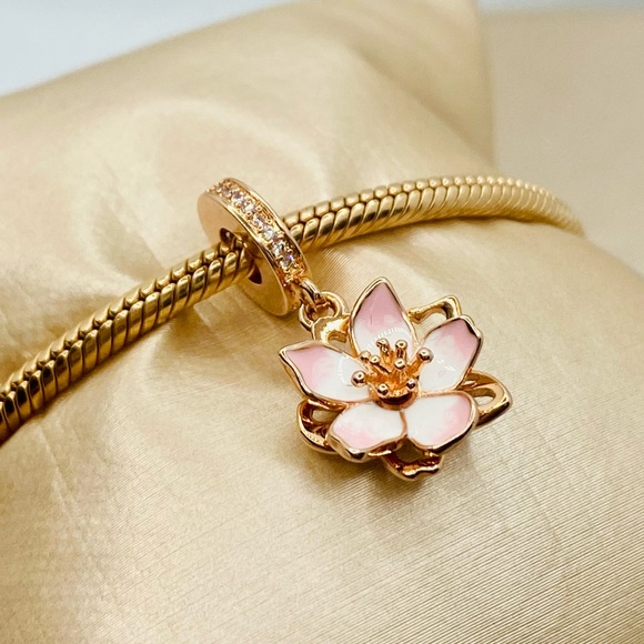 Pandora | Jewelry | Euc Pandora 78667c0 14k Rose Goldplated Cherry ...